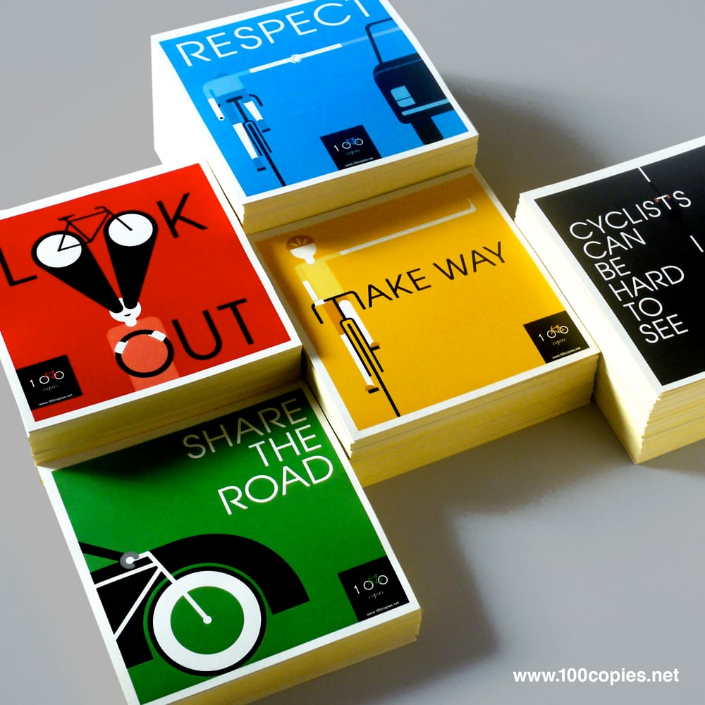 100copies - Bicycle Art | Safe Cycling Sticker Set