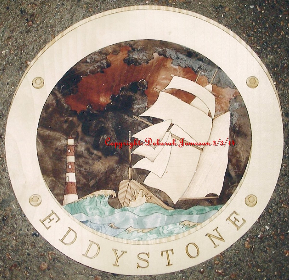 Item No. And 22. Lighthouse Range Edistone. / The Marquetry Inlay ...