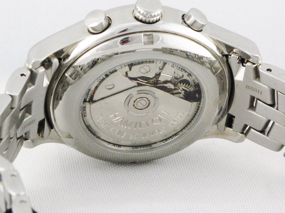 NEW VINTAGE MENS HAMILTON STAINLESS STEEL CHRONOGRAPH AUTOMATIC WATCH ...