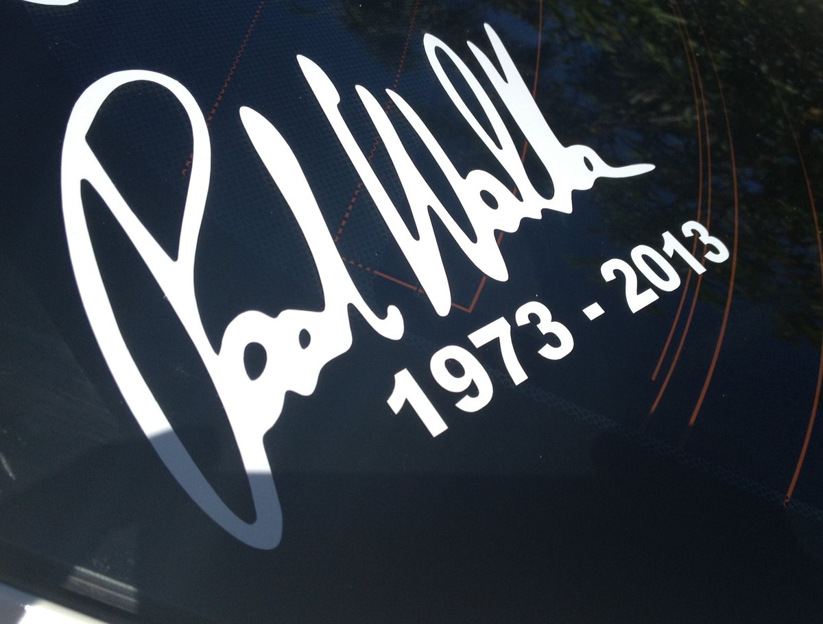 All Series Decals — Paul Walker signature All Series Decals — Paul Walker signature