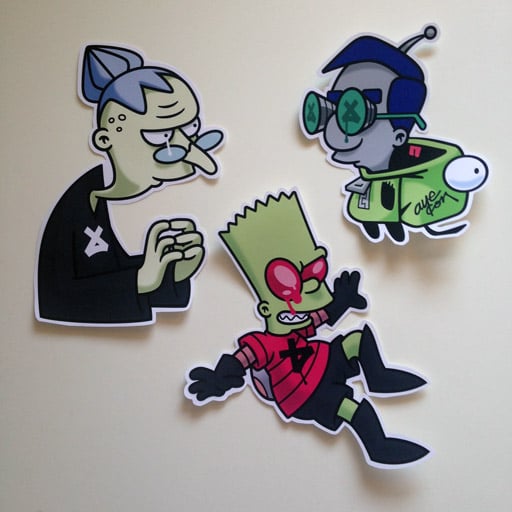 Invader Zimpson Sticker Pack / #Ayecon