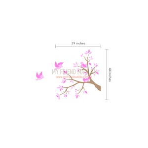 Vinyl Wall Sticker Decal Art - Spring Time - birds on branch ...