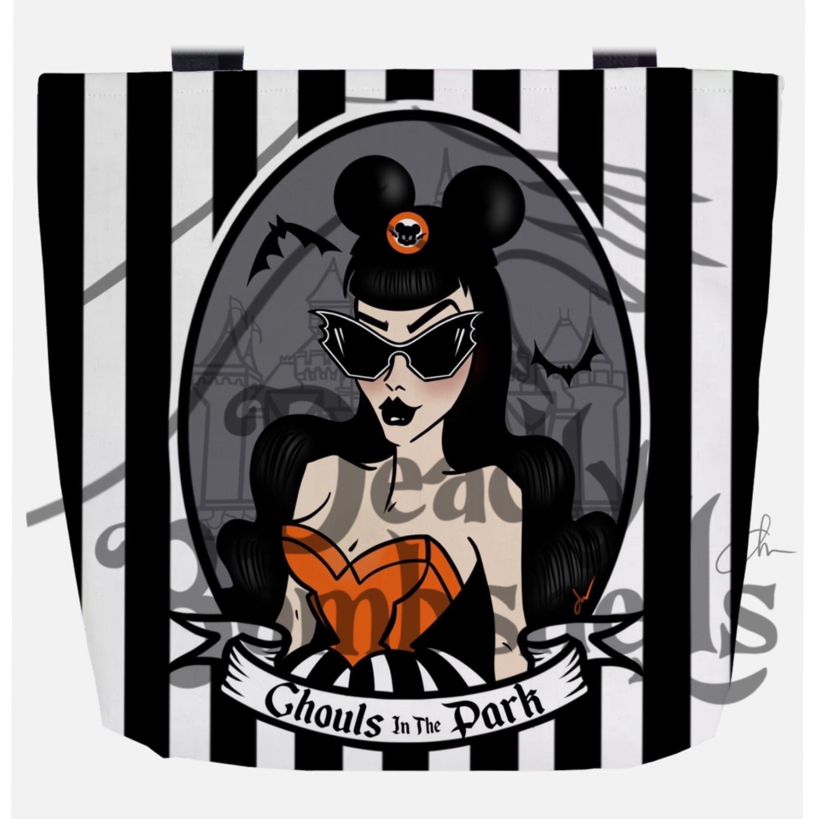 Ghouls in the Park Pinup- Tote Bag | Deadly Bombshells