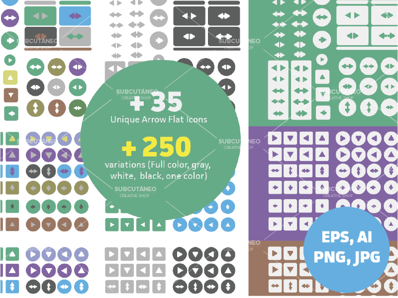 TRIANGLE ARROW UI FLAT ICONS / SUBCUTÁNEO STORE