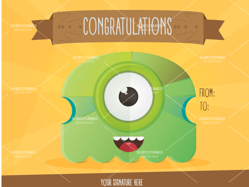 Cute Monster Card and Assets / SUBCUTÁNEO STORE