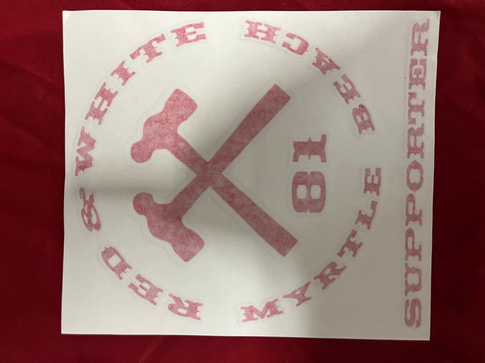 Red & White 81 Supporter Sticker (X-Large) | Hells Angels Myrtle Beach ...