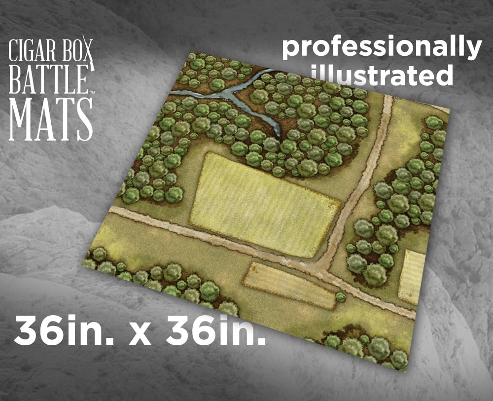 Wooded Gaming Battle Mat - 3x3 - #116 / Cigar Box Battle Store