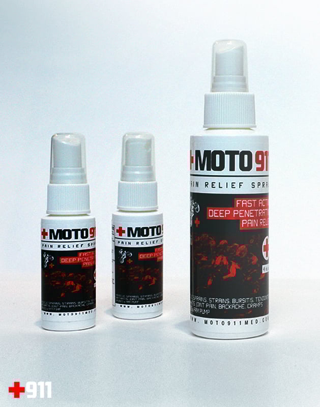 MOTO 911 SPRAY PAIN RELIEVER - 4 OUNCE BOTTLE | moto911med