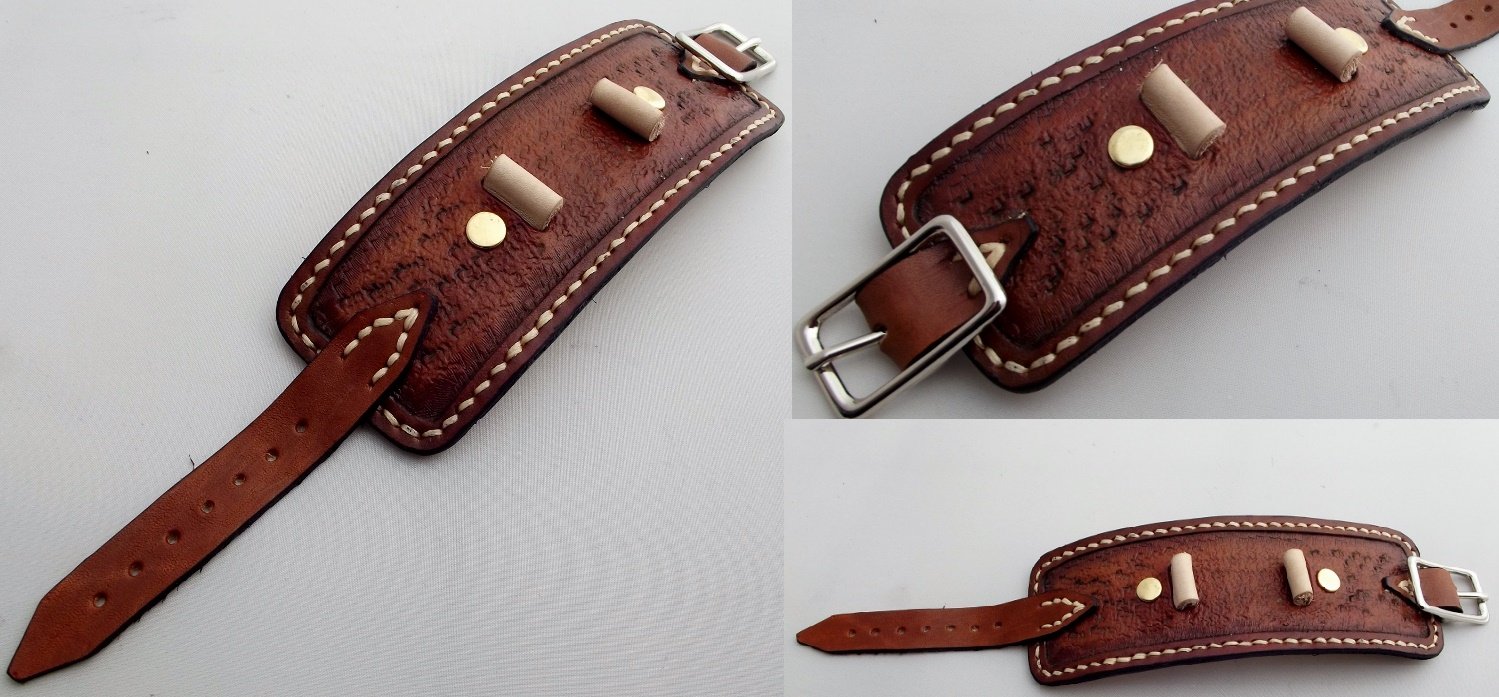 Custom Hand Tooled Leather Watch Band Cuff. Your image/design or idea ...