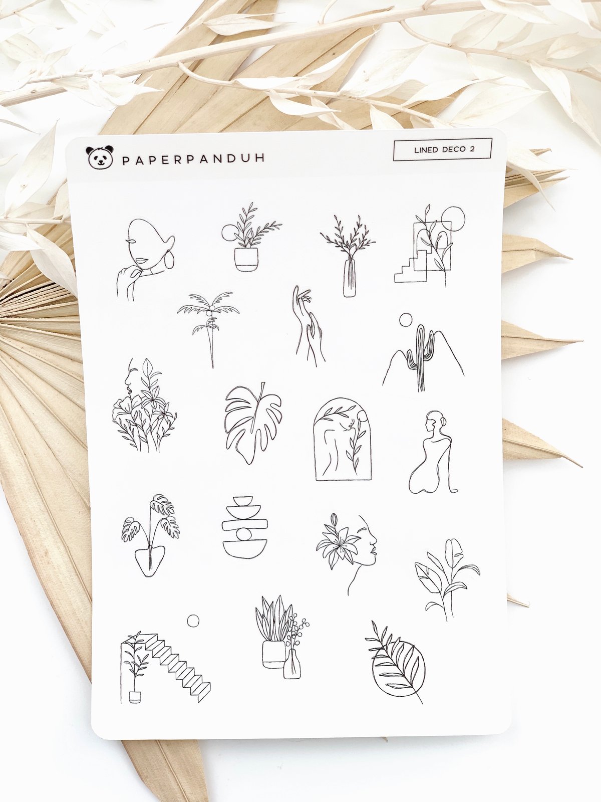 Transparent Line Deco Stickers 2 | paperpanduh