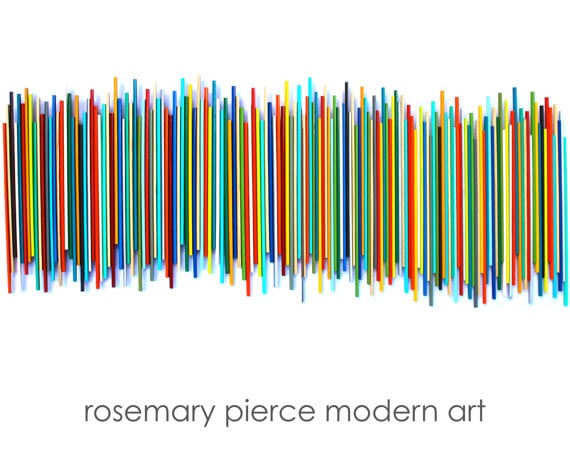 'STICKS IN MULTI-COLOR AND NATURAL' | Large Wall Art | Wood Stick Wall ...