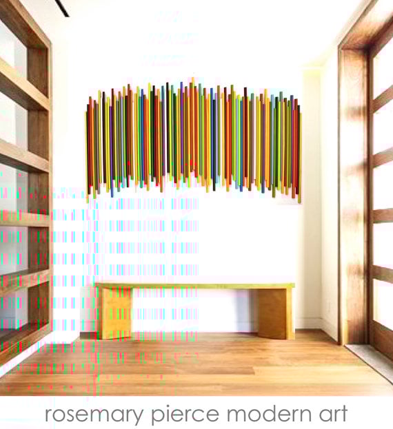 'STICKS IN HARMONY' |Large Wood Stick Wall Sculpture | Natural Wood ...