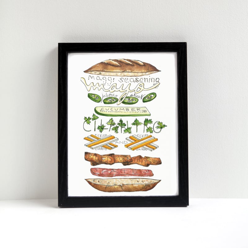 Banh Mi Exploded Sandwich Print | Drywell Art