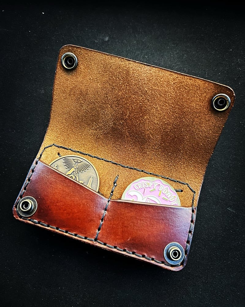 Double Challenge Coin Case | Fight Or Flight Leatherworks