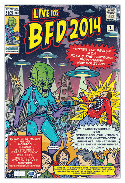 GIGART — Live 105 BFD 2014 Poster