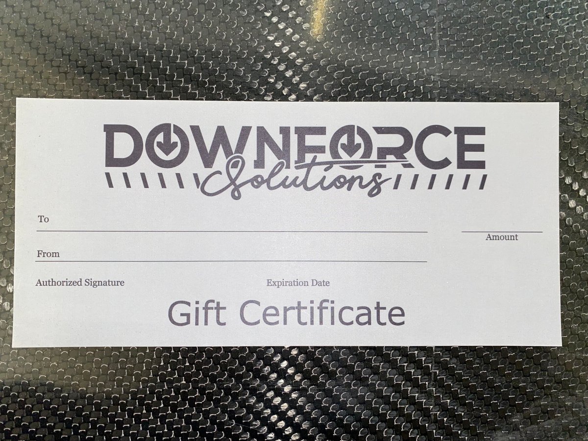 DownForceSolutions — Gift Certificates