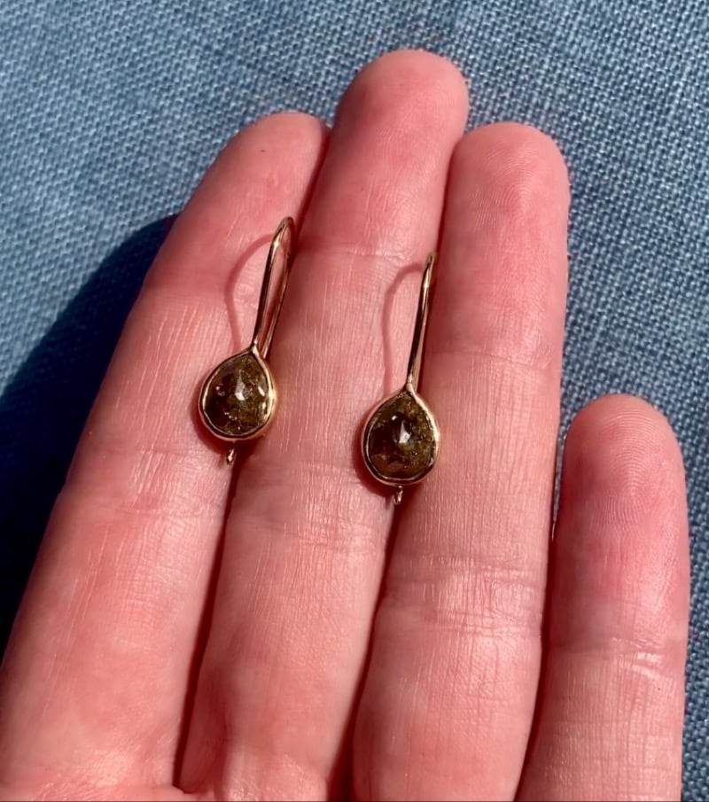 Brown Galaxy Diamond Earrings | Äkta by Hildur Brown Galaxy Diamond Earrings | Äkta by Hildur