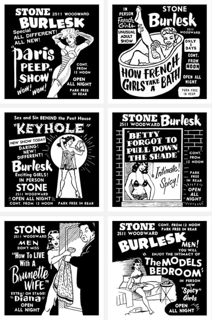Matthew Jacobson — Set of 6 Stone Burlesk prints.