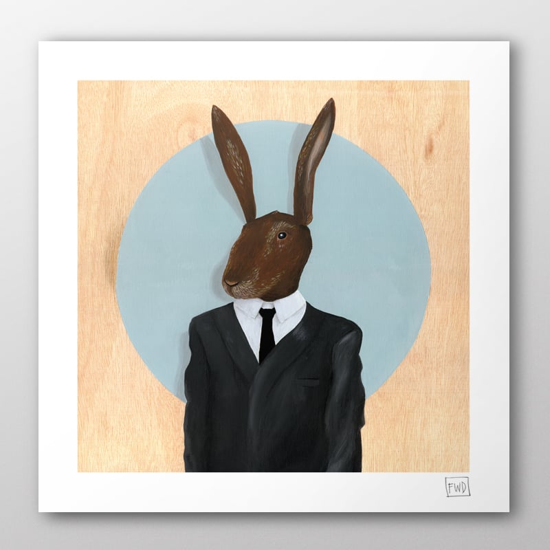 David Lynch Rabbit - Signed print / FAMOUS WHEN DEAD