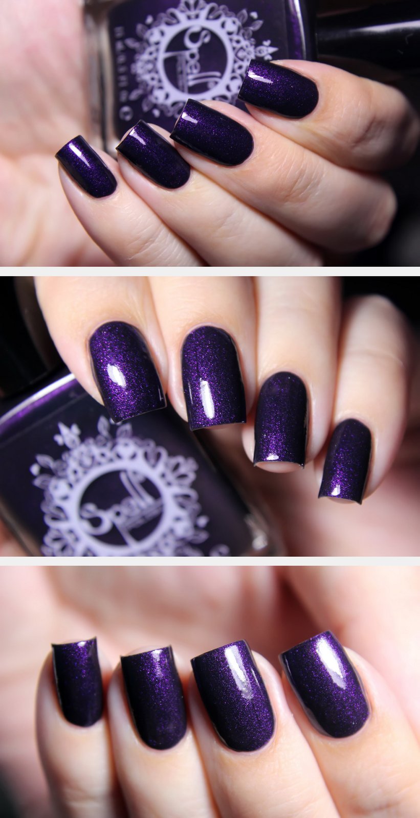 ~Wool of Bat~ Black-Violet Matte SPELL nail polish "A Charm of Powerful ...