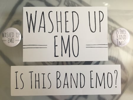 Washed Up Emo Button / Sticker Set / Washed Up Emo.com