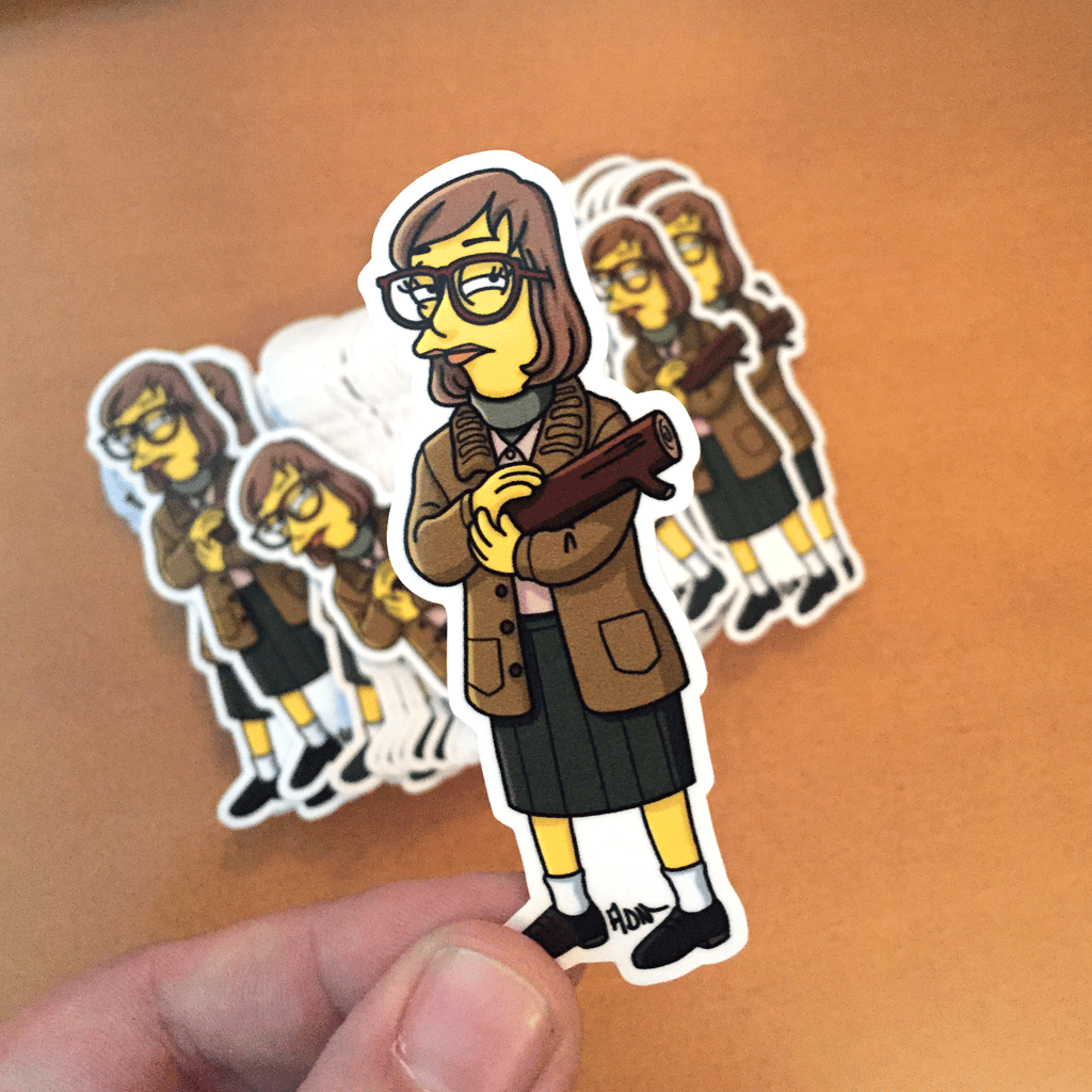Log Lady stickers (3) / #SIMPSONIZED