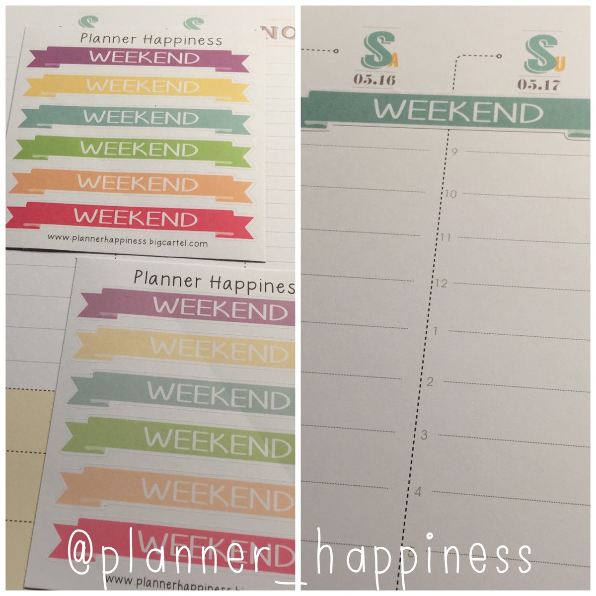 Weekend Banner Stickers for InkWell Press Planner - No. 2 / Planner ...