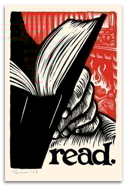 read 12x18 silkscreen poster | Peter Nevins