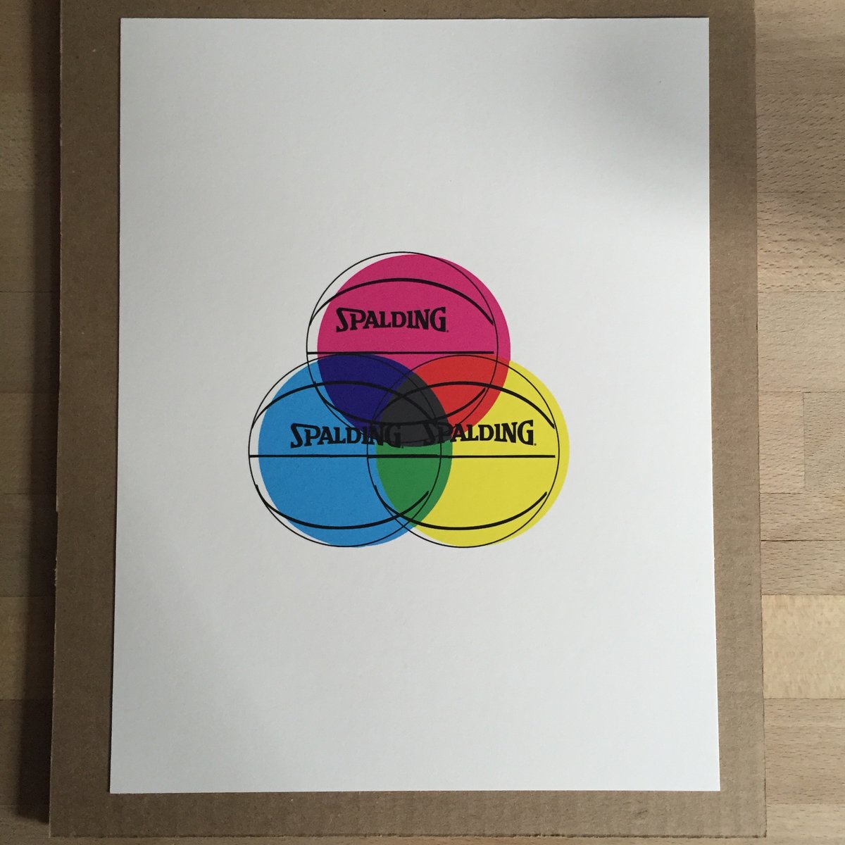 Subtractive color Basketball print / Stugaziarchive