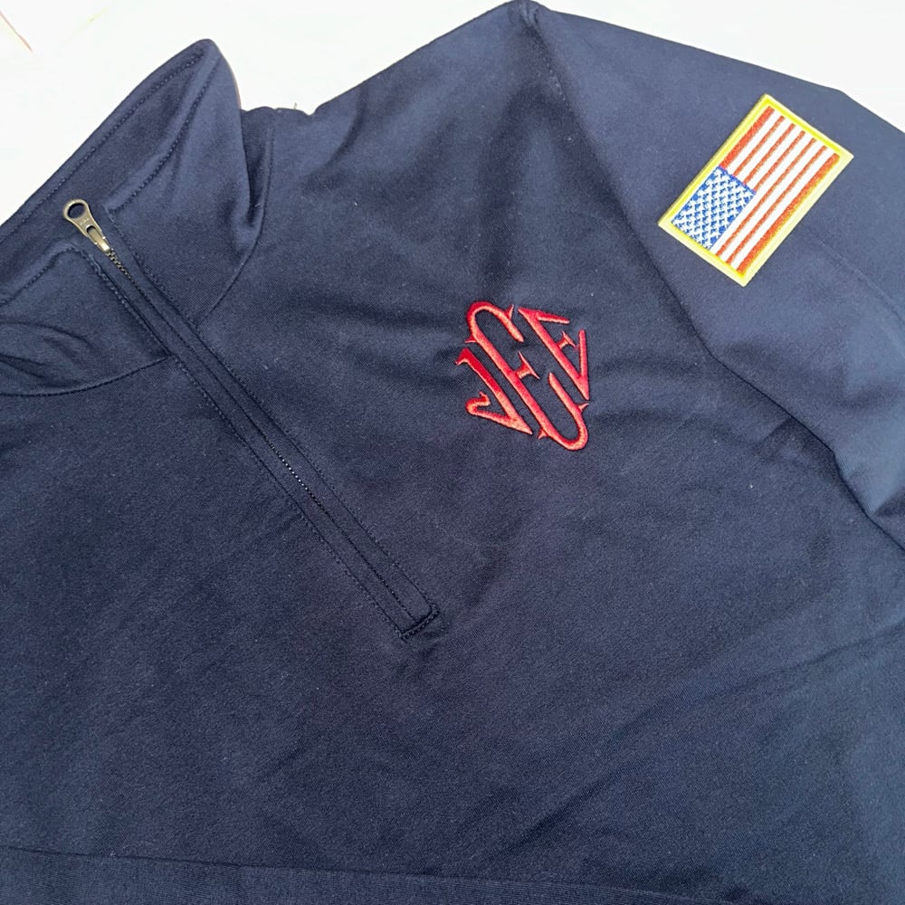 Personalised Jeffrey Epstein Quarter Zip | Bando Embroidery