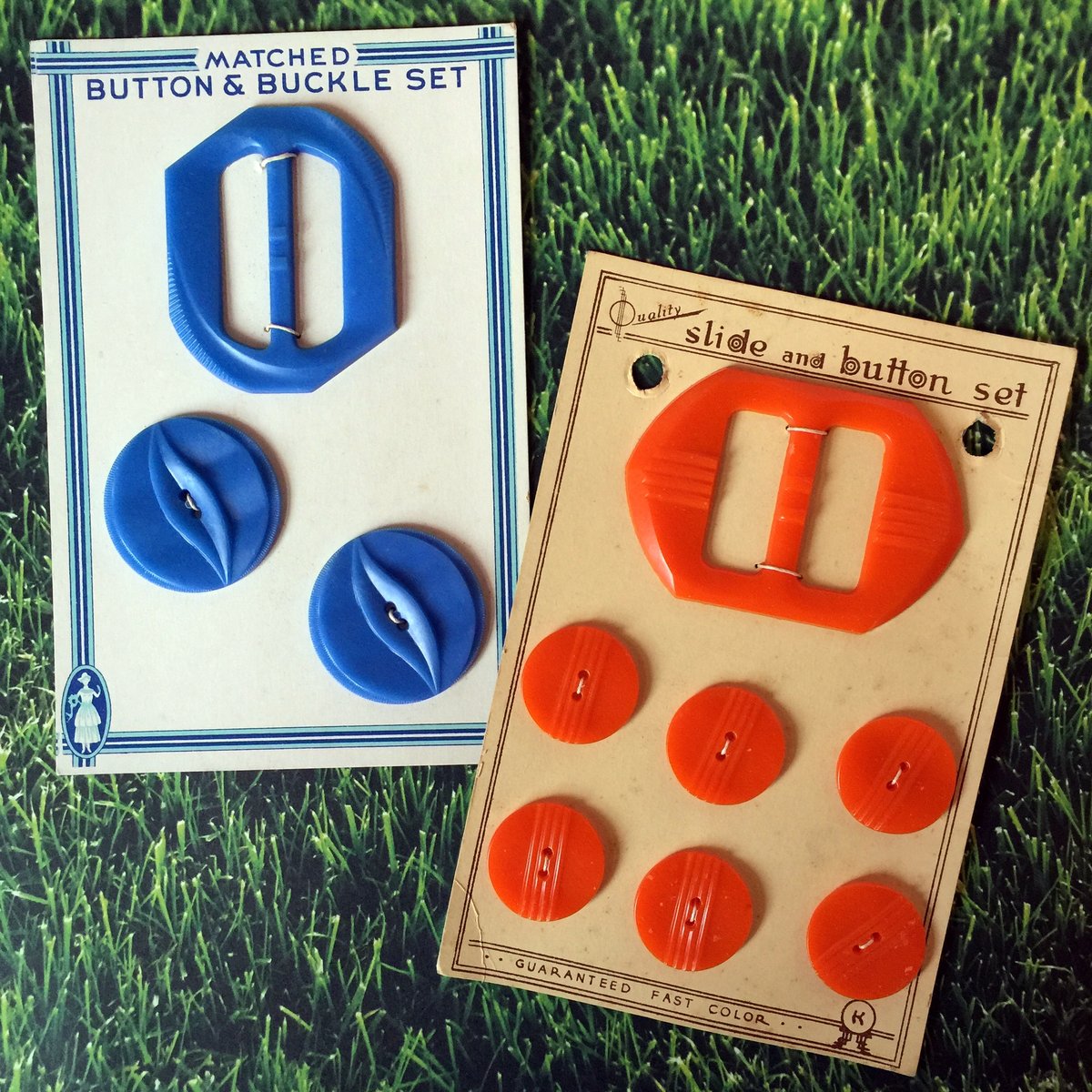 Vintage 1930's and 40's Buckle & Button sets | The Crafty Squirrel