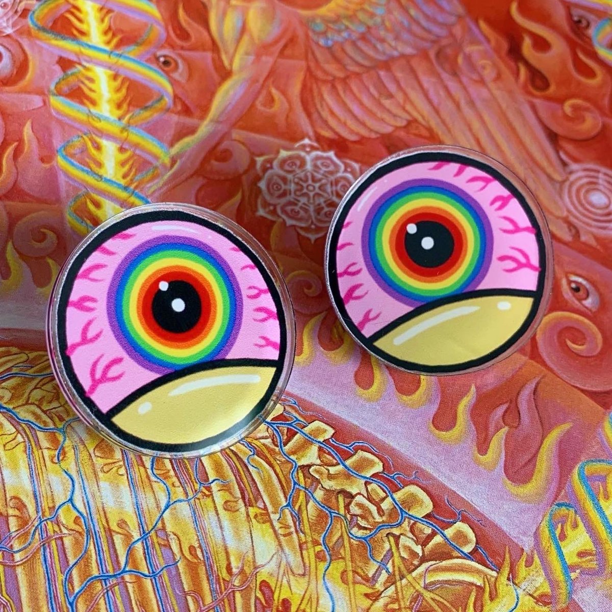 Acid eyes pins | Drew Roulette