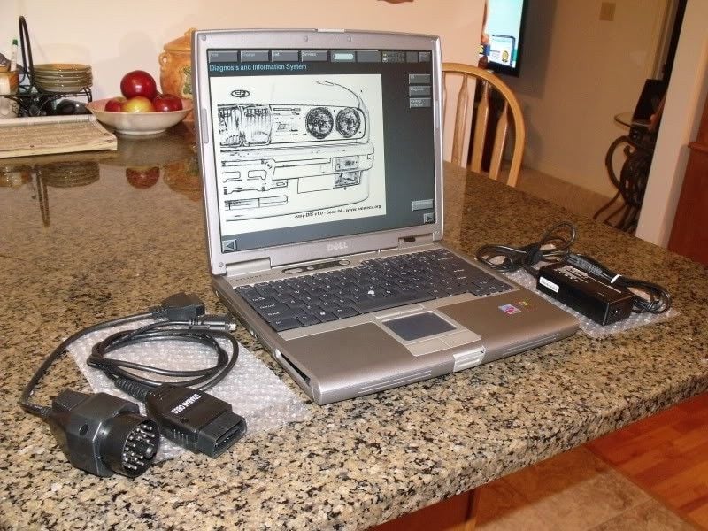 BMW Diagnostic Laptop OBD 2 Scanner GT1 DIS 57 SSS Progman INPA ADS K ...