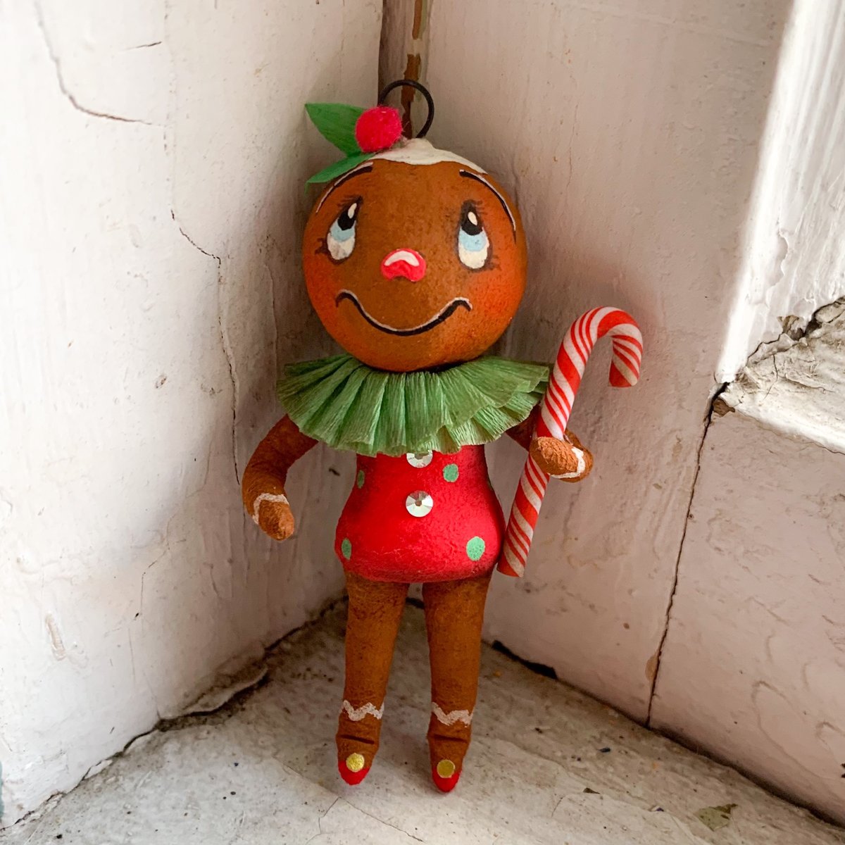 Christmas Pudding Gal II | Spun Cotton Ornament Co.
