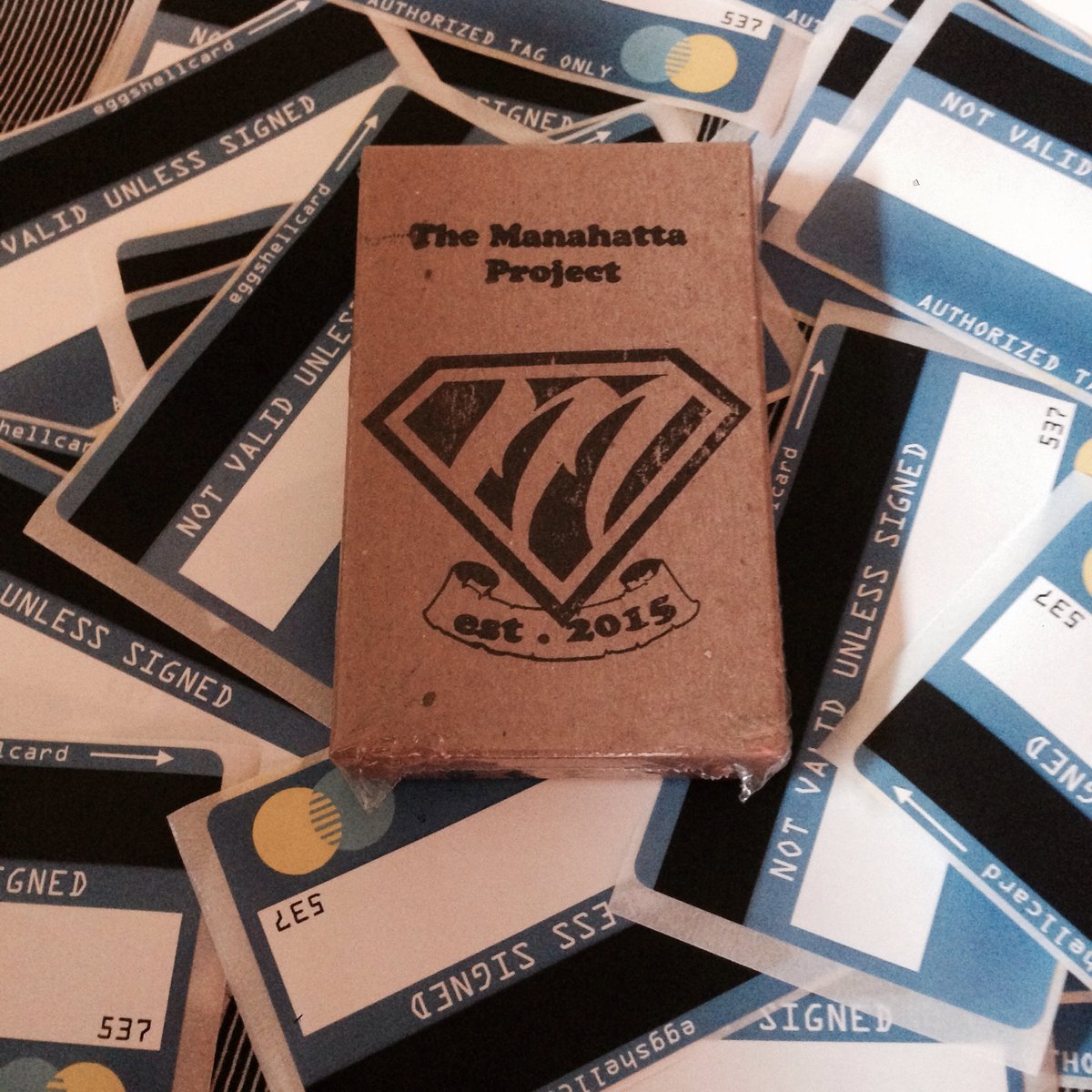 Eggshell Card Stickers / The Manahatta Project