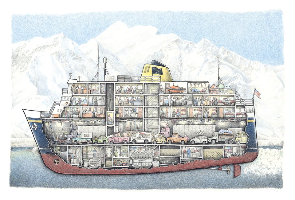 Washington State Ferry No. 2 13" X 19" | The Scow