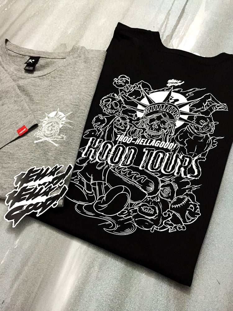 peche designs — Hella Goods: Hood Tours Tee