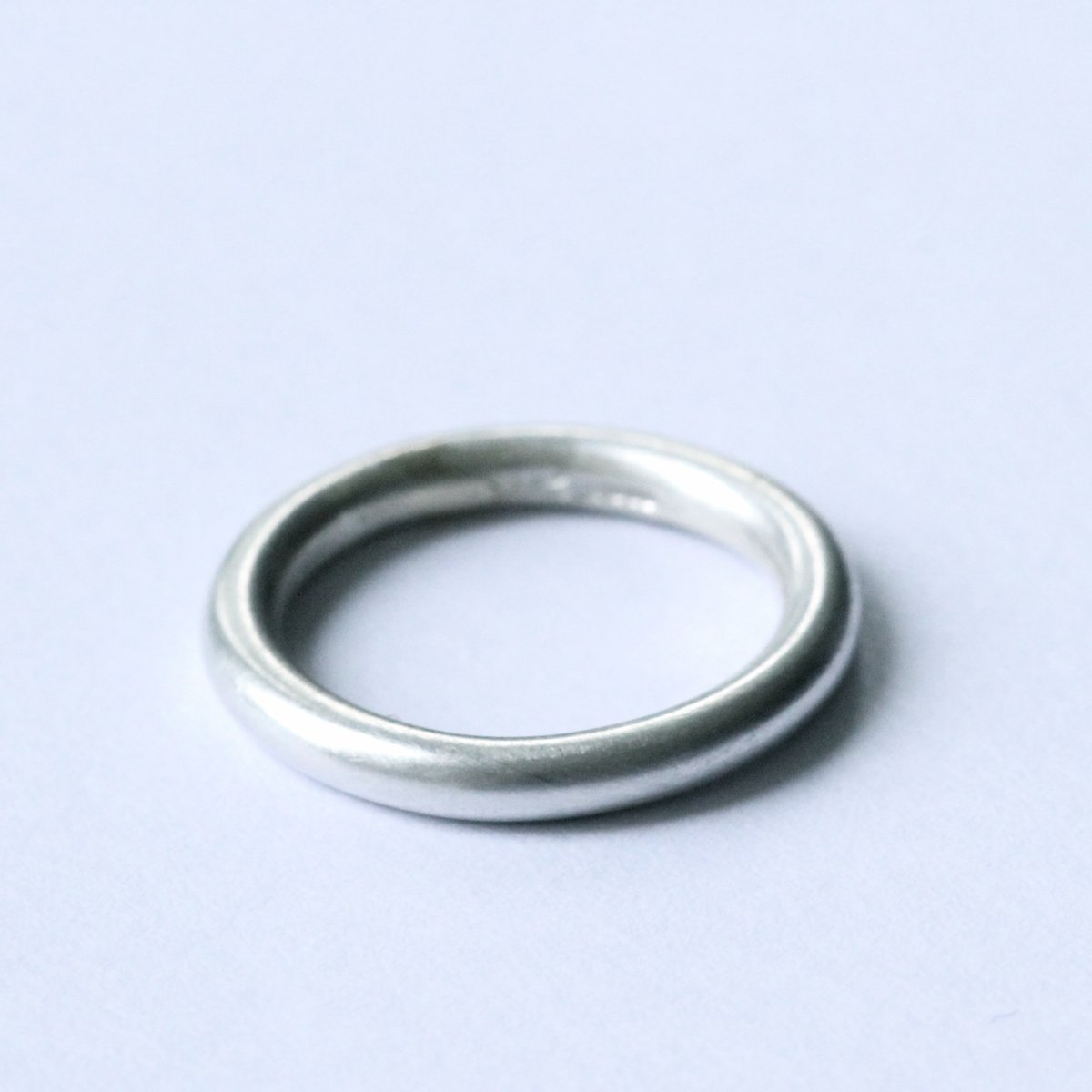 handmade silver ring (Round profile brushed finish) | Charlotte Bezzant ...