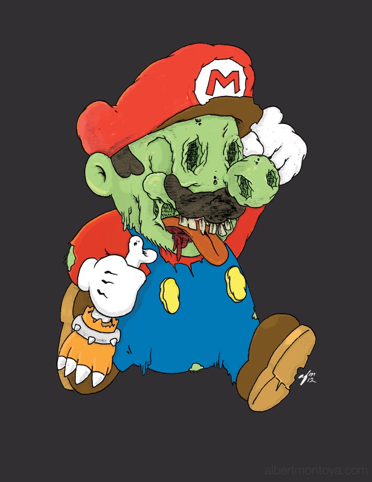 Print "Zombie Mario" | The Art of Albert F. Montoya Jr.