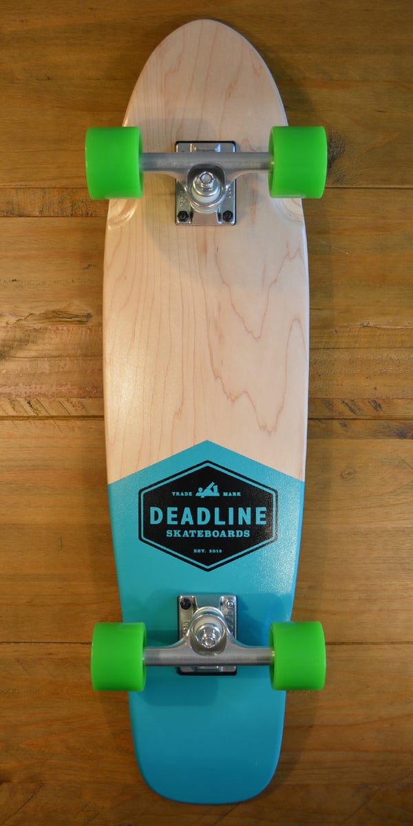 Deadline Skateboards — 1975 (Maple/ Turquoise Dip)