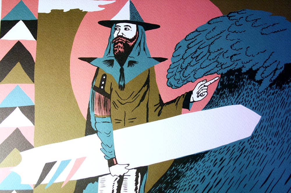 WEIRD VALLEY LIMITED EDITION A2 INDIGO ART PRINT | S T E V I E G E E