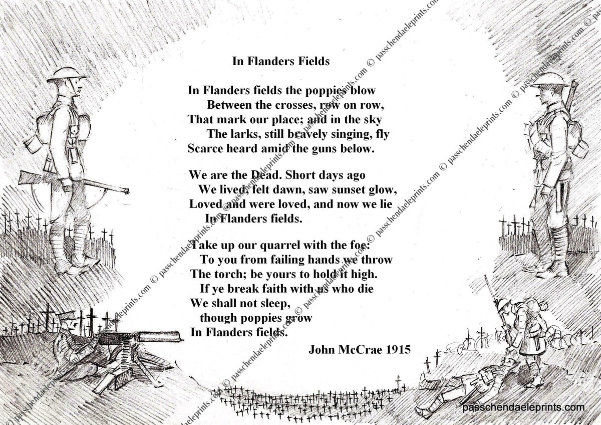 In Flanders Fields ~ ( with soldiers ) | Passchendaeleprints.com