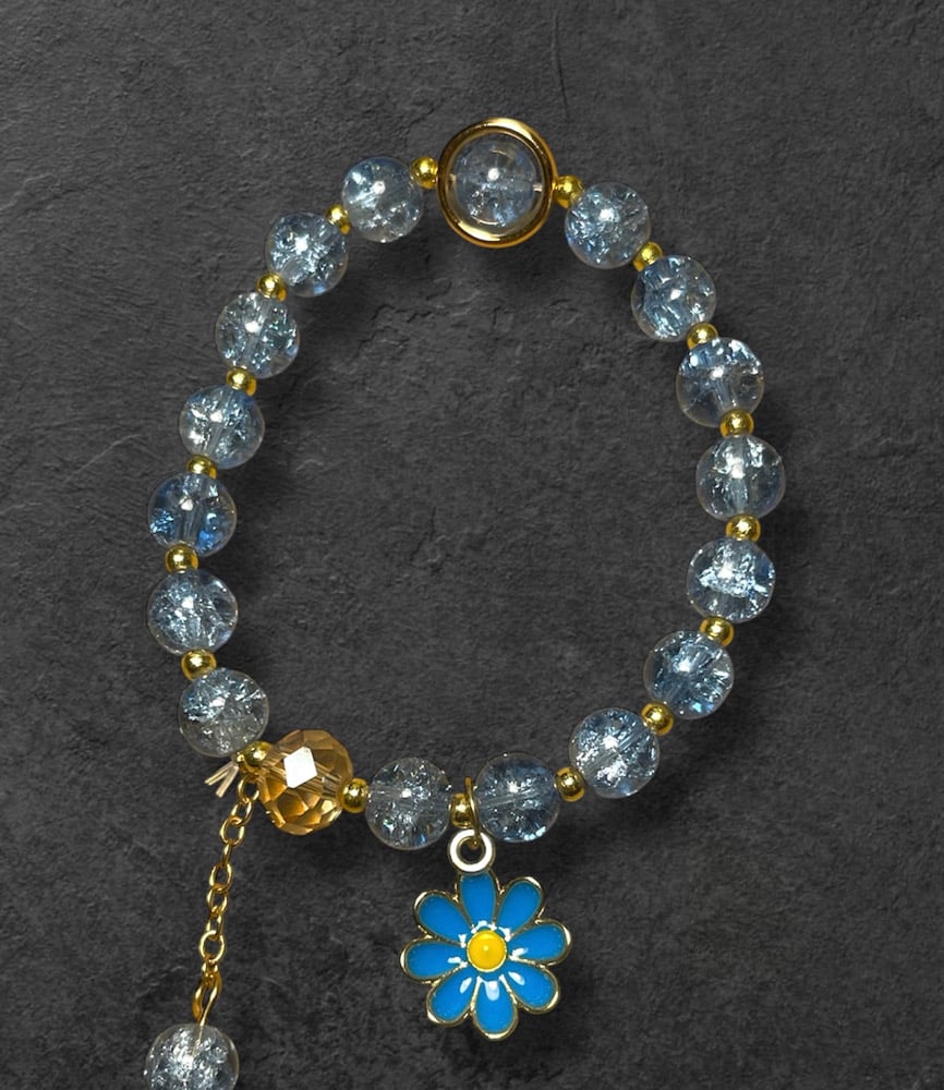 Blue flower bracelet | Sam's Crystal Garden