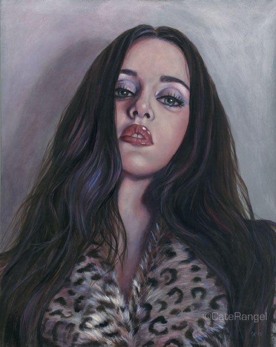 Cate Rangel — Framed Original Painting Portrait of Charlie 8x10