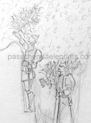 THE CHRISTMAS TRUCE 1914 ORIGINAL DRAWING THE XMAS TREE ...