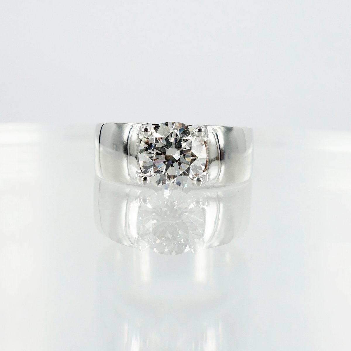 Modern Floating Solitaire Diamond Ring / Pilkington Jewellers