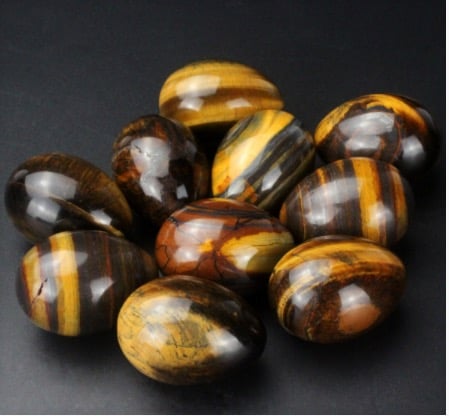Tiger Eye yoni (medium / Yoni Pearls