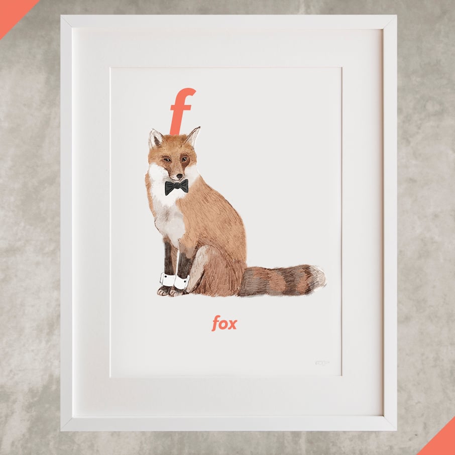 F - Fox Letter Print | eïghtbear