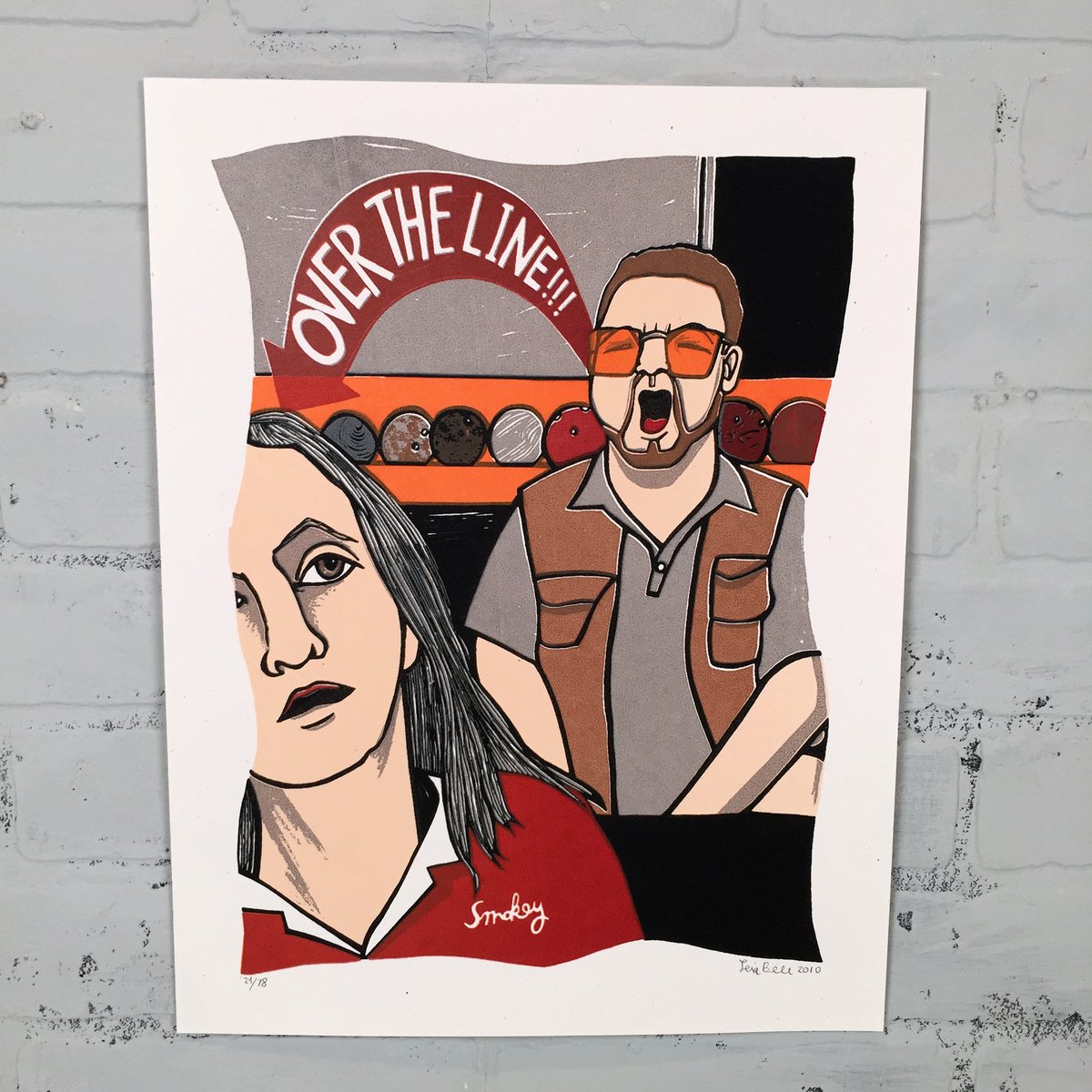 OVER THE LINE BIG LEBOWSKI PRINT | Leia Bell