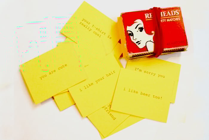 Yellow pick up cards | TooT Zines